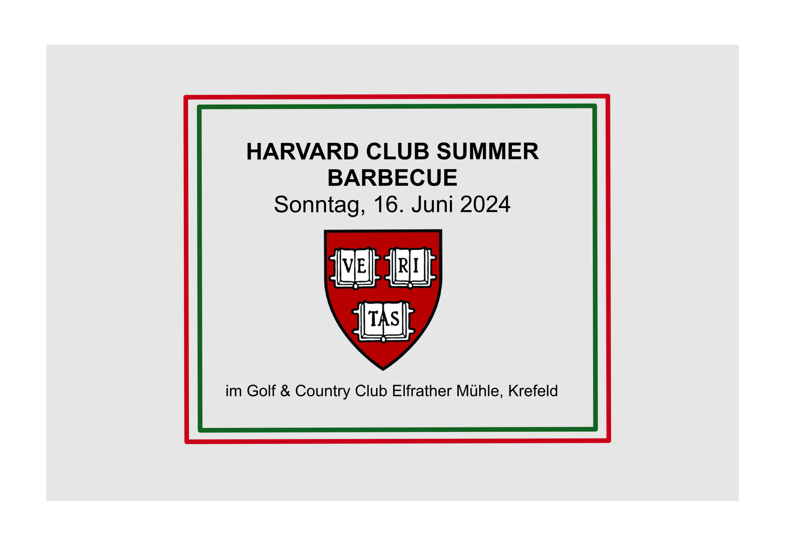 HARVARD CLUB SUMMER BARBECUE 2024 - Golf & Country Club Elfrather Mühle